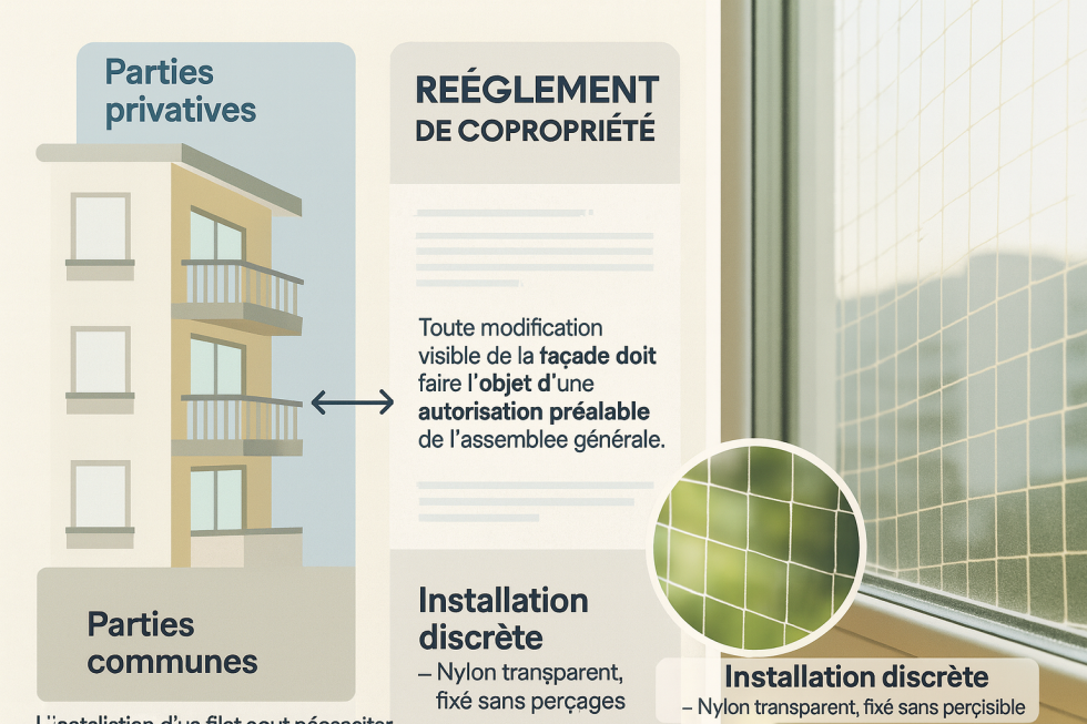 Filet de protection pour chat : sécurise balcon et fenêtre